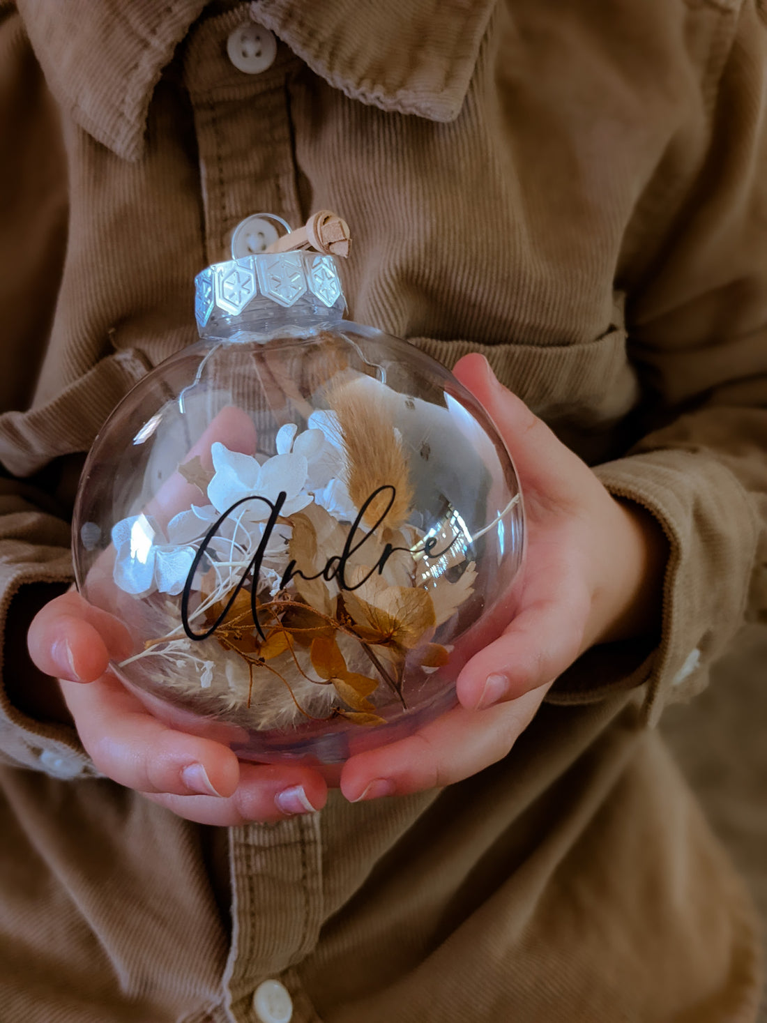 Everlasting Flower Clear Bauble - Rust – Z & Zee